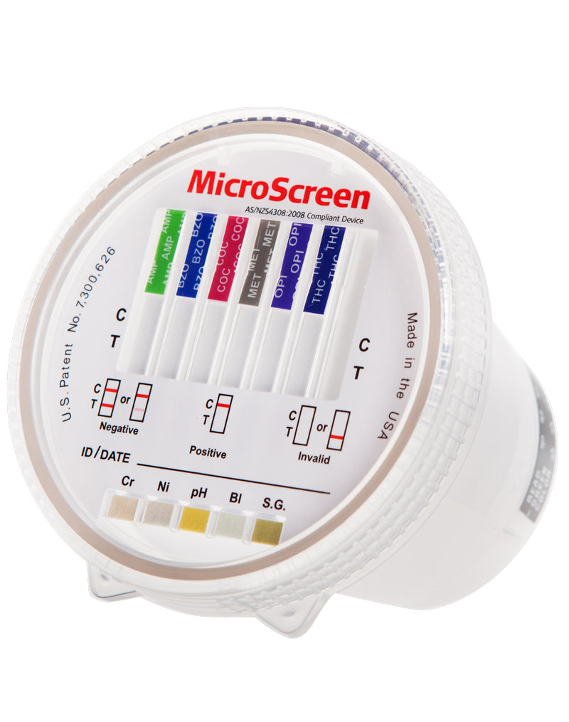 MicroScreen 6 Panel Urine Drug Test Cup and Lid – Oceania Medical
